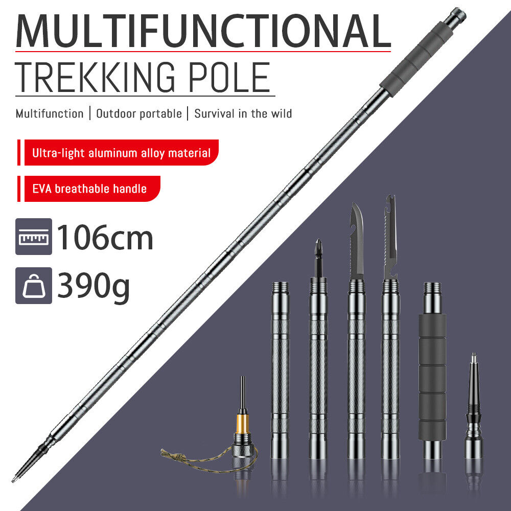 Tactical Trekking Poles for Hiking, Walking Cane Stick, Survival Alpen ...